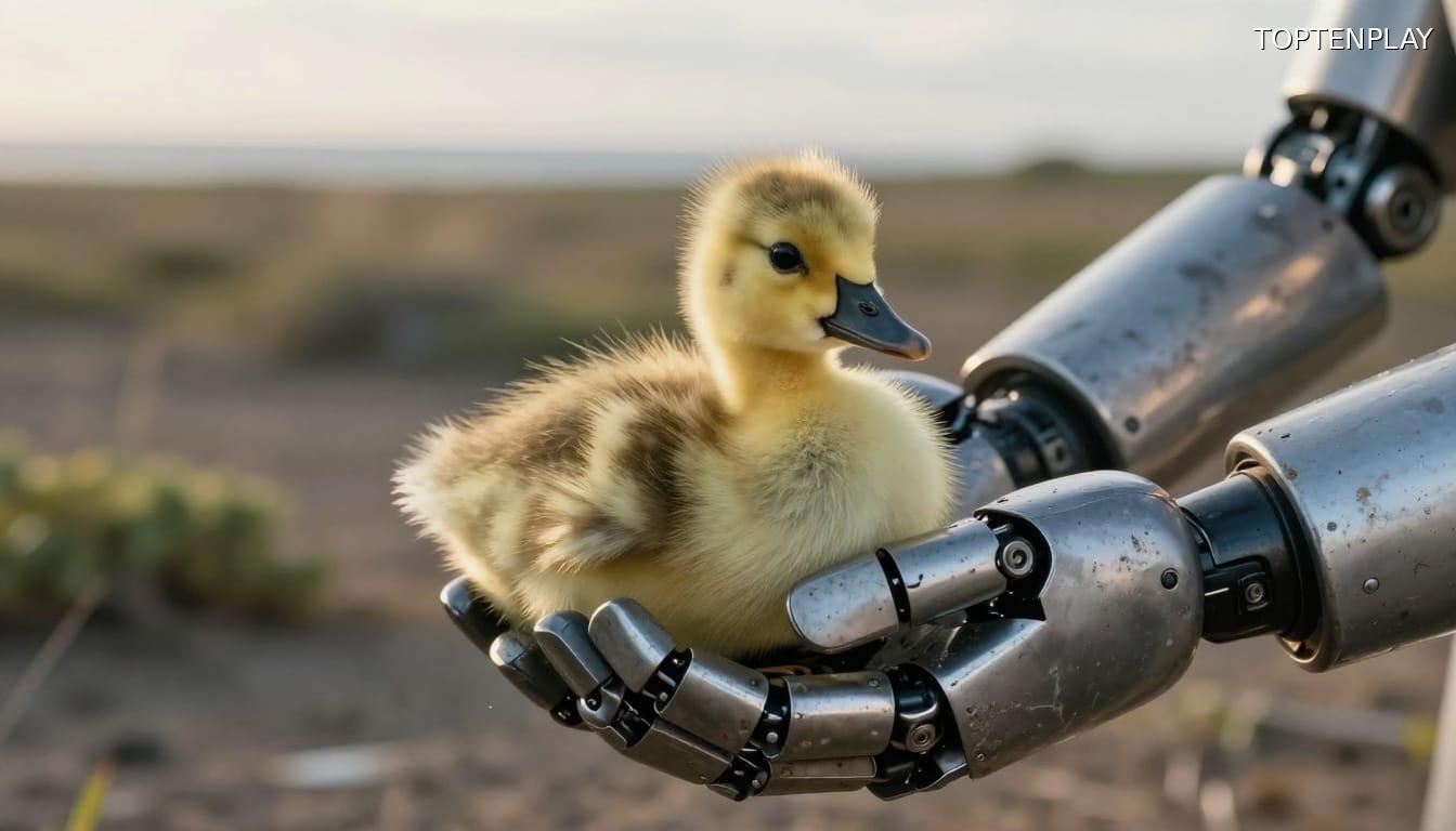 Netflix : "The Wild Robot" et son robot adoptant un oison orphelin font ...