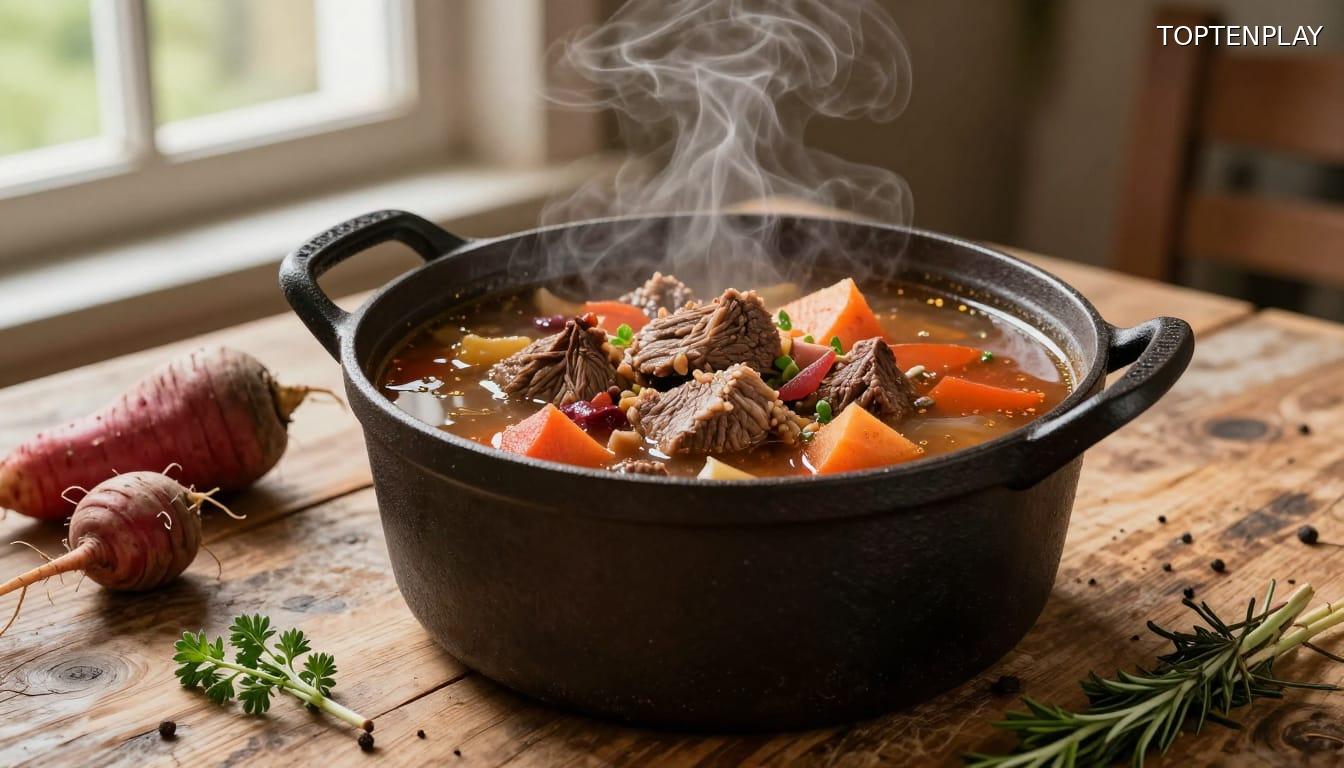 Beef and vegetable soup: why browning the meat changes everything in ...